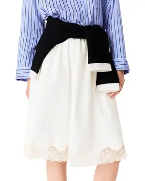 Maje Jentelle Lace Hem Skirt