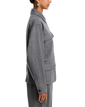 Co Wool And Cashmere Workwear Shirt Jacket