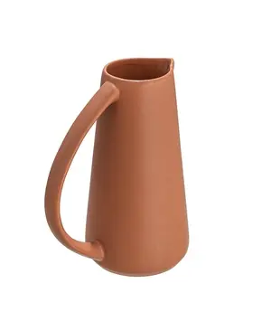 OLIVE GROVE Modern Stoneware Pitcher - Terracotta