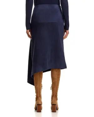 Co Leather Scarf Pleat Skirt