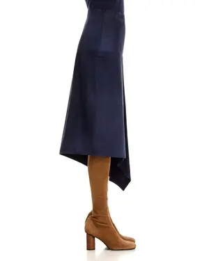 Co Leather Scarf Pleat Skirt