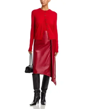 Co Leather Scarf Pleat Skirt