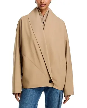 Co Cotton Blend Wrap Jacket