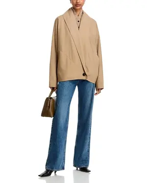 Co Cotton Blend Wrap Jacket