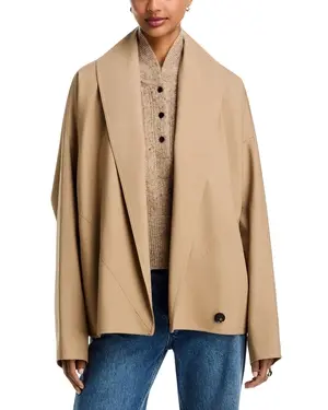 Co Cotton Blend Wrap Jacket