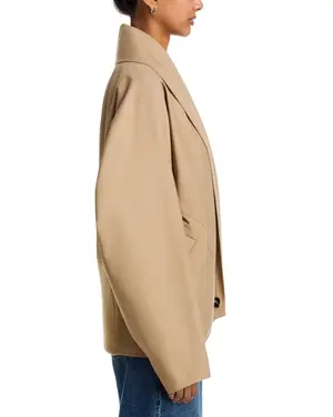 Co Cotton Blend Wrap Jacket