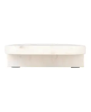 OLIVE GROVE Marble Footed Serving Pedestal