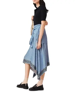 Maje Layered Effect Scarf Dress