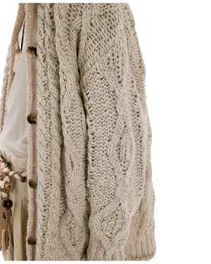 Free People Opal Crewneck Cardigan Sweater
