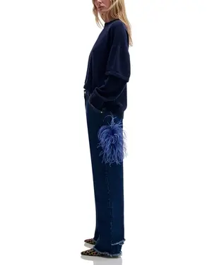 DARKPARK Lisa Feather Chain Loose Fit Carpenter Jeans