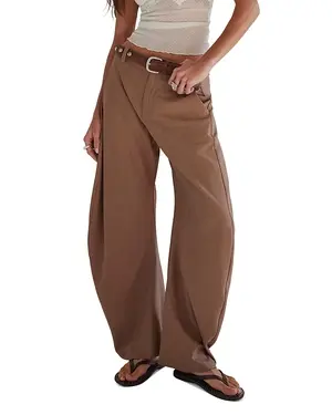Free People Spotlight Barrel Pants - Brown