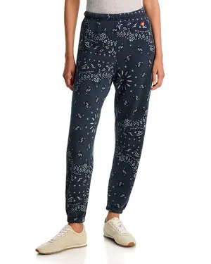Aviator Nation Bandana Pull On Sweatpants Charcoal