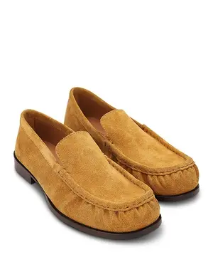 Dries Van Noten Suede Loafers - Ocra