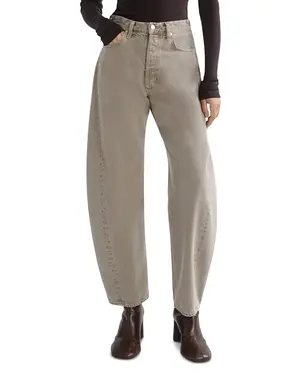 AGOLDE Luna Pieced High Rise Curved Tapered Jeans - Cedar
