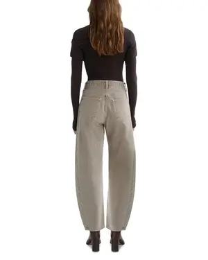 AGOLDE Luna Pieced High Rise Curved Tapered Jeans - Cedar