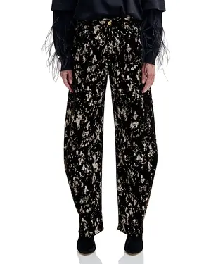 DARKPARK Kris-camou Flock Barrel Jeans - White/brown