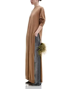DARKPARK Gia Cashmere Side Slit Long Tee