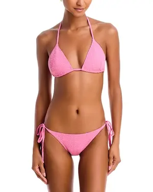 Lisa Marie Fernandez Retro Padded Triangle Bikini Set - Pink