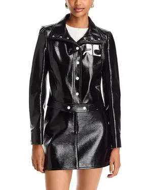 COURREGES Reedition Vinyl Jacket - Black