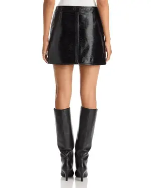 COURREGES Reedition Vinyl Mini Skirt - Black