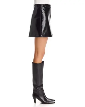 COURREGES Reedition Vinyl Mini Skirt - Black