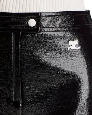 COURREGES Reedition Vinyl Mini Skirt - Black
