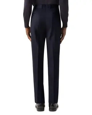 Zegna Trofeo Slim Fit Wool Trousers - Navy Blue