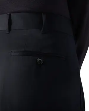 Zegna Trofeo Slim Fit Wool Trousers - Navy Blue