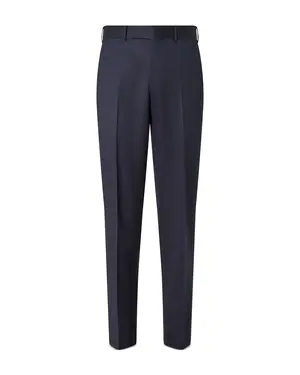 Zegna Trofeo Slim Fit Wool Trousers - Navy Blue