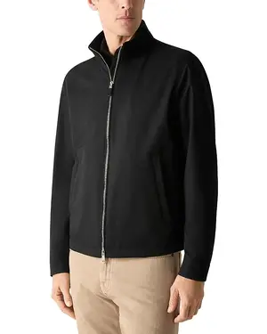 Zegna Microfiber Motorin Blouson Jacket - Black