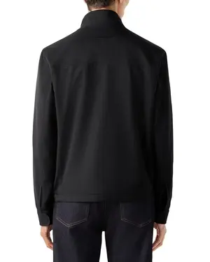 Zegna Microfiber Motorin Blouson Jacket - Navy Blue