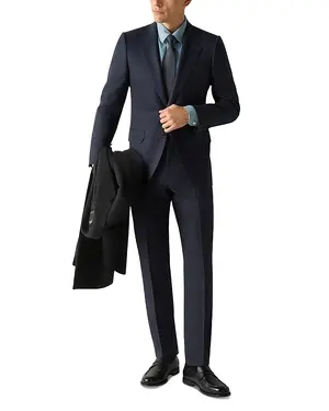 Zegna Trofeo Regular Fit Wool Suit - Navy Blue