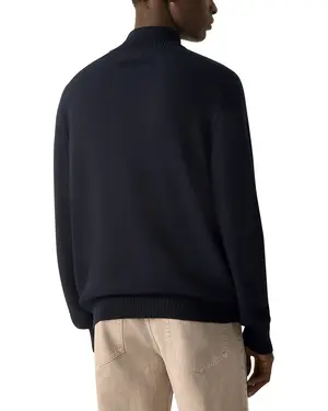 Zegna Cashseta Cashmere Blend Full Zip Cardigan Sweater