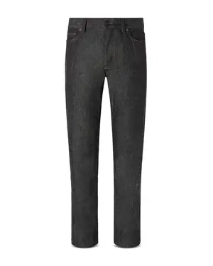 Zegna Roccia Slim Fit Cotton Blend Stretch Jeans - Black