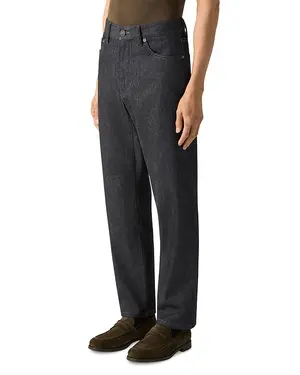 Zegna Roccia Slim Fit Cotton Blend Stretch Jeans - Blue