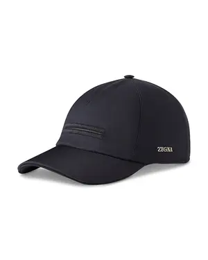 Zegna Microfiber Motorin Baseball Cap - Navy Blue