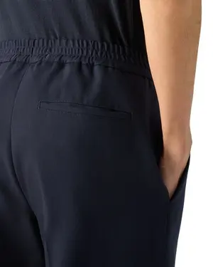 Zegna Regular Fit Pleated Wool Pants - Navy Blue