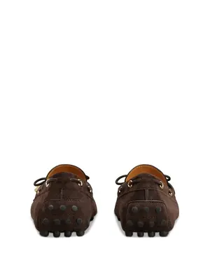 TOD'S Gommino Suede Loafers - Dark Brown