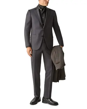 Zegna Trofeo Regular Fit Wool Suit - Dark Grey