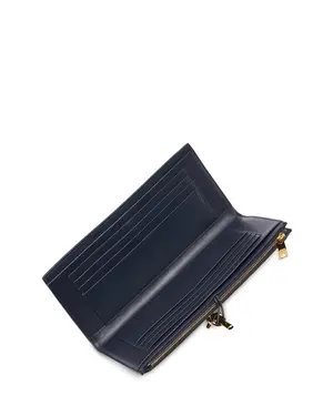 Bottega Veneta Andiamo Intrecciato Leather Wallet - Midnight/muse Brass