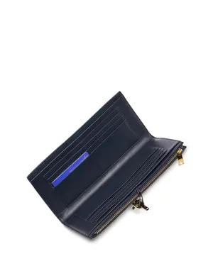 Bottega Veneta Andiamo Intrecciato Leather Wallet - Midnight/muse Brass