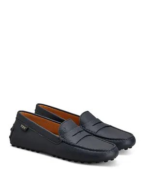 TOD'S Gommino Leather Loafers - Blue