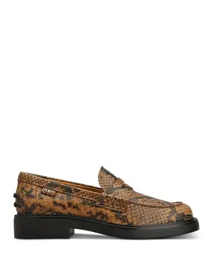 TOD'S Embossed Leather Loafers