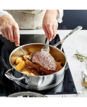 DEMEYERE Atlantis 7 Stainless Steel Saute Pan With Helper Handle, 3 Qt