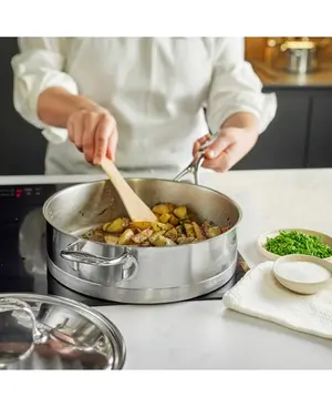 DEMEYERE Atlantis 7 Stainless Steel Saute Pan With Helper Handle, 5.1 Qt