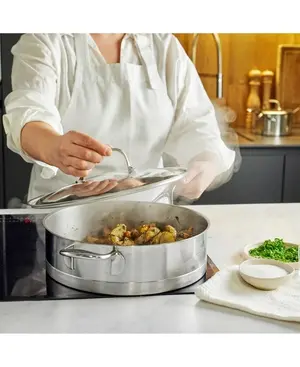 DEMEYERE Atlantis 7 Stainless Steel Saute Pan With Helper Handle, 5.1 Qt