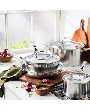DEMEYERE Atlantis 7 Proline Stainless Steel Fry Pan With Helper Handle, 12.6