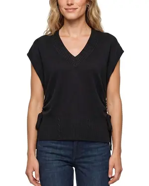 LIVERPOOL V Neck Dolman Sleeve Sweater Black