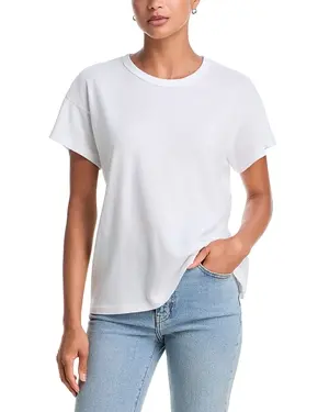 The Great. The Boxy Cotton Crewneck Tee - True White