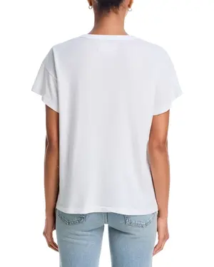 The Great. The Boxy Cotton Crewneck Tee - True White